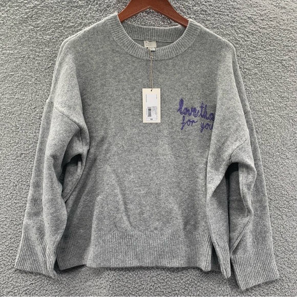 Target | Sweaters | Target A New Day Gray Love That For You Sweater ...